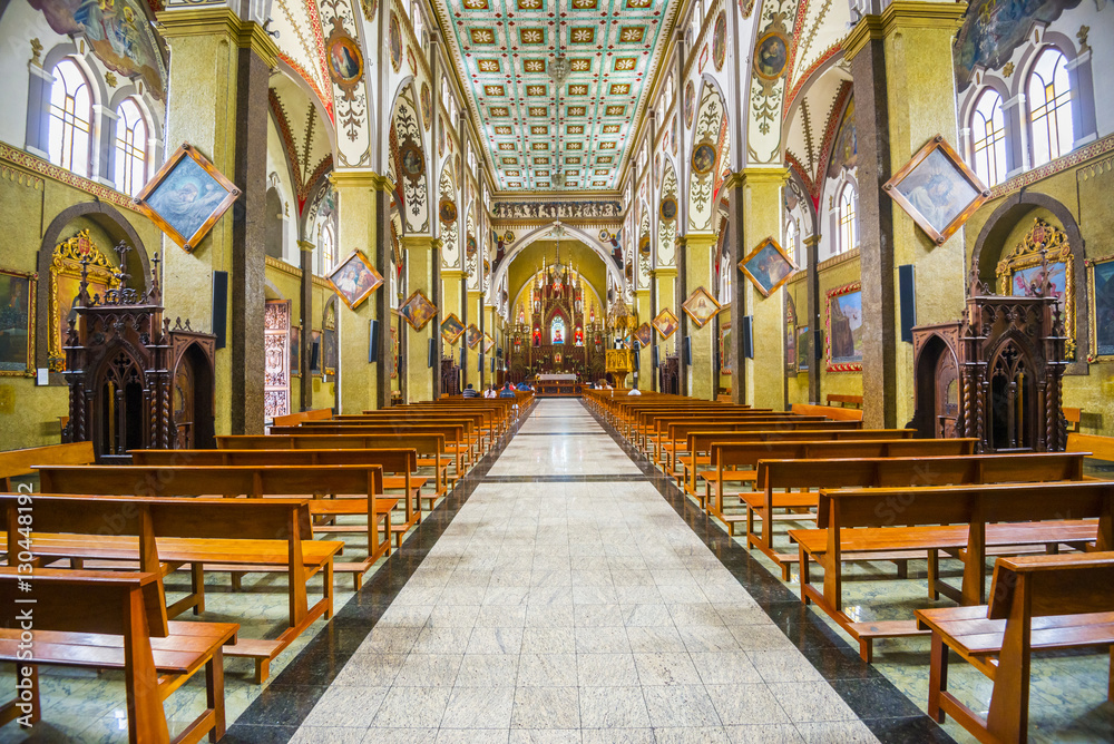 Stock-Foto „Interior of the church of Our Lady of the Rosary of Holy ...