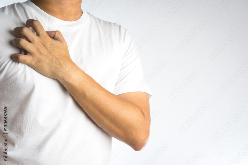 Man scratch the itch Stock Photo | Adobe Stock