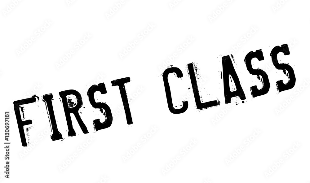 First class stamp. Grunge design with dust scratches. Effects can be ...