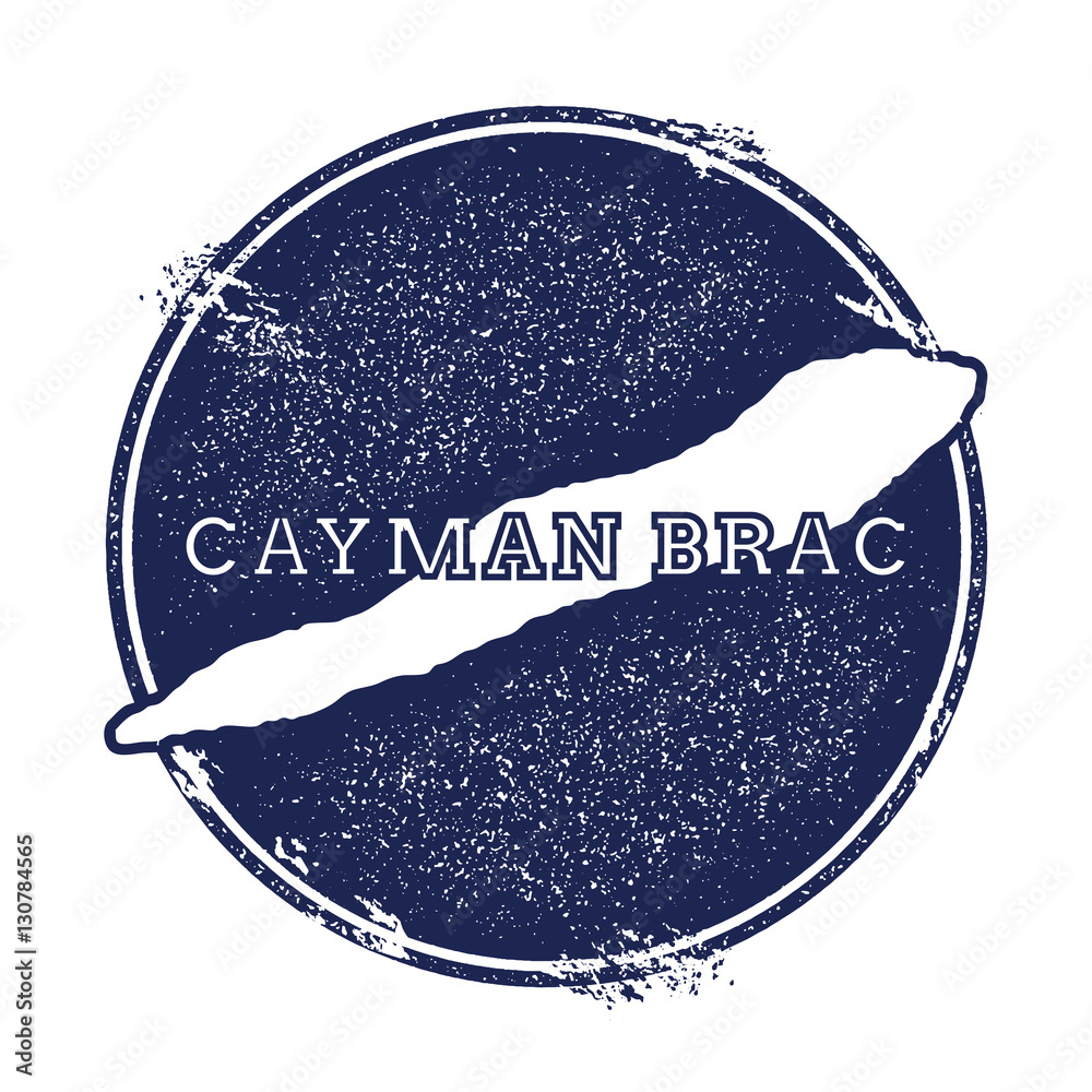 Cayman Brac vector map. Grunge rubber stamp with the name and map of ...