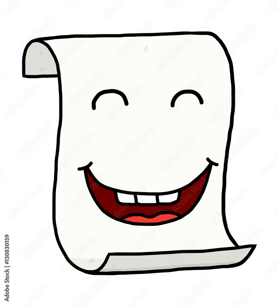 smile paper / cartoon vector and illustration, hand drawn style ...