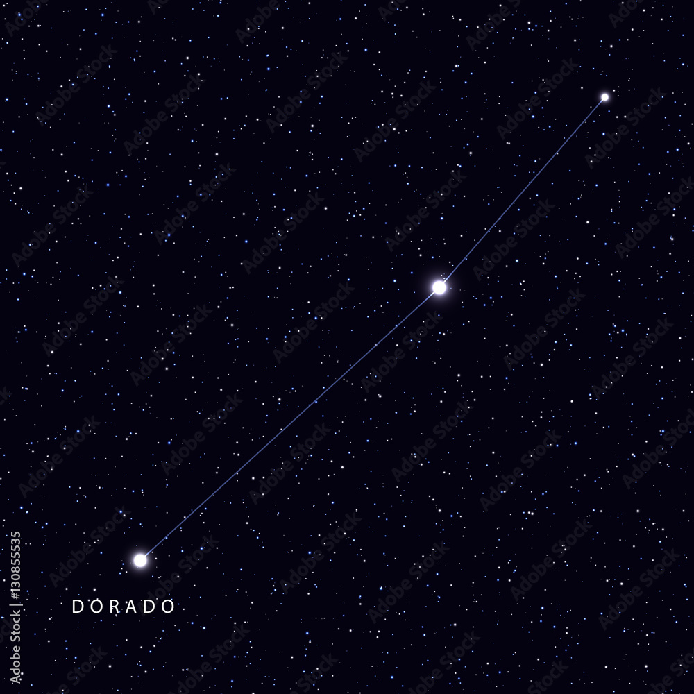 Sky Map with the name of the stars and constellations. Astronomical ...