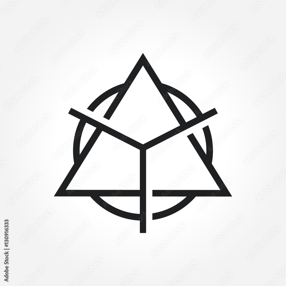 Triangle Symbol Design Stock Vector | Adobe Stock