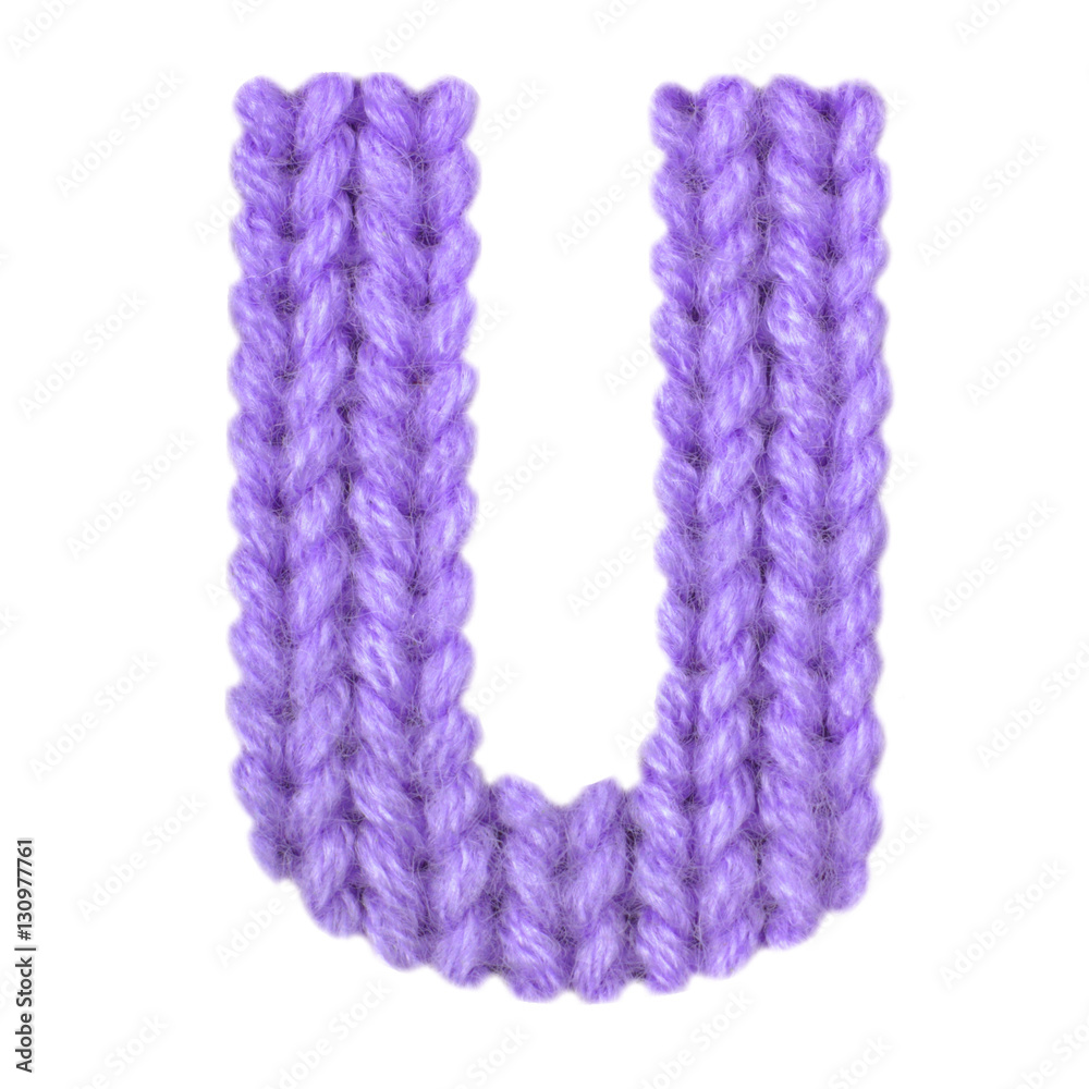 Letter U english alphabet, color purple Stock Photo | Adobe Stock