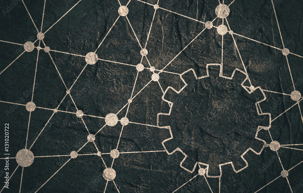 Ilustración de Stock Molecule And Communication Background. Concrete ...