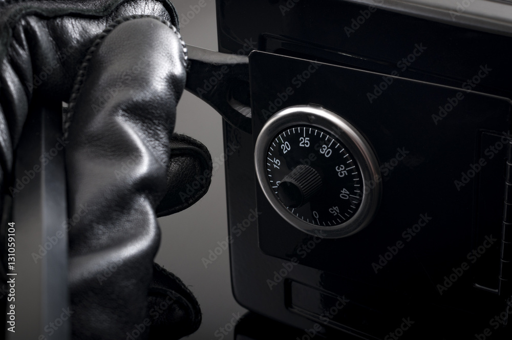 Foto de Stock Home invasion and burglary concept with first person view ...