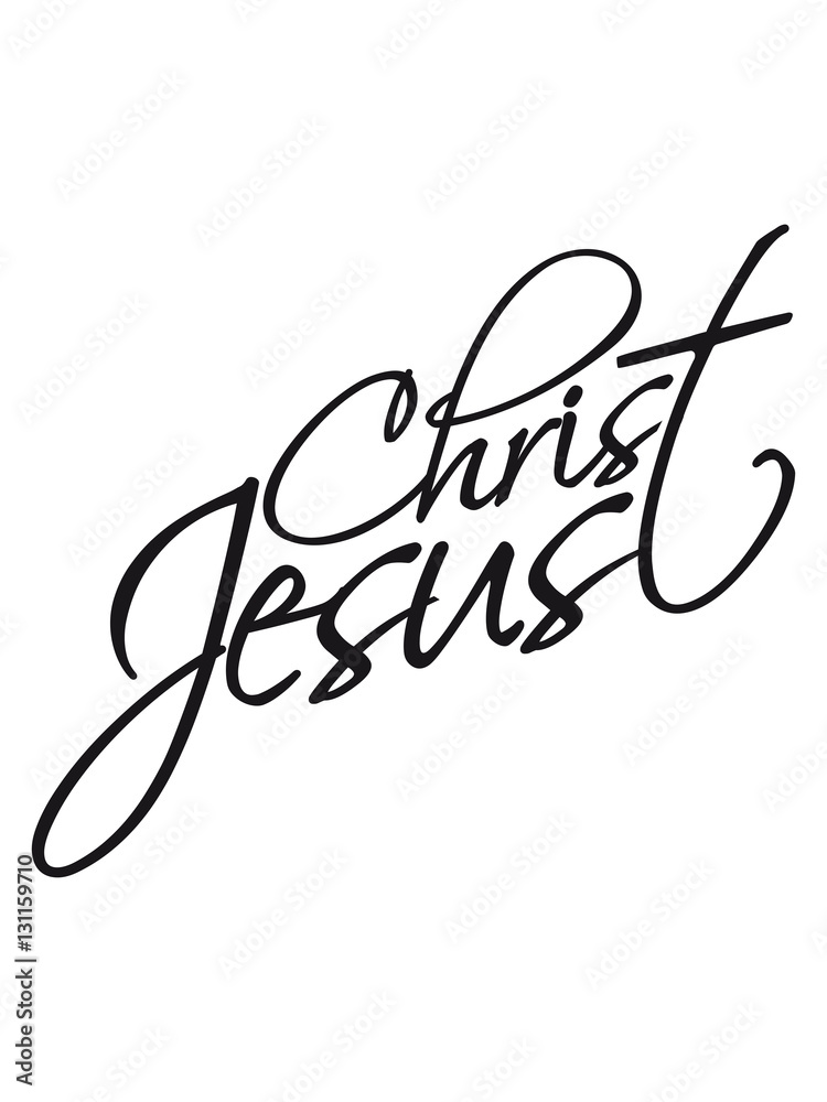 Christian cool logo design text jesus christ Stock Illustration | Adobe ...