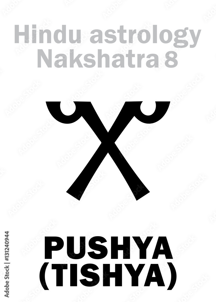 Astrology Alphabet: Hindu nakshatra PUSHYA / TISHYA (Lunar station No.8 ...