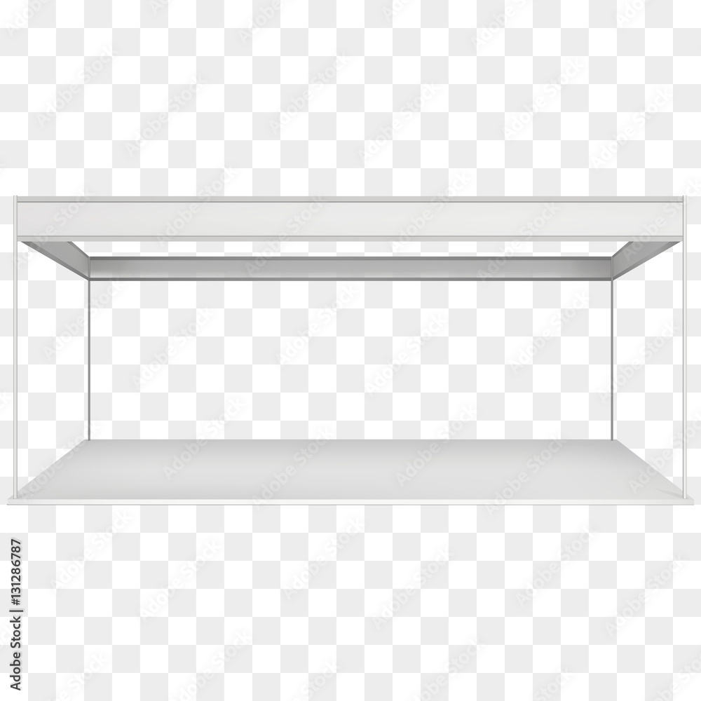 Trade Show Booth White and Blank. Blank Indoor Exhibition with Work ...
