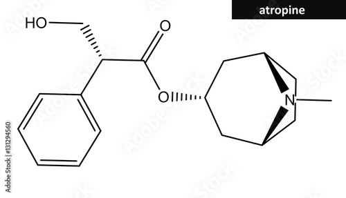 Molecular structure of atropine - Buy this stock illustration and ...