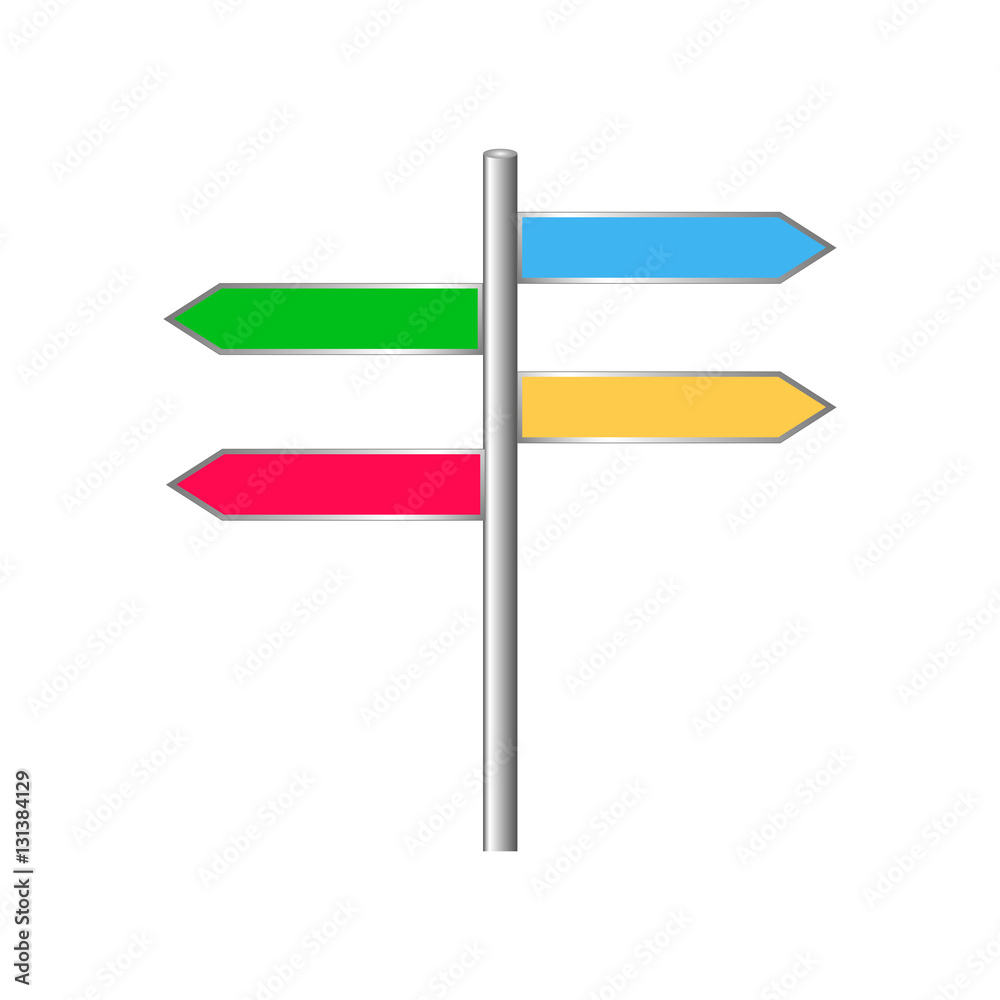 Direction road signs . vector illustration in flat design Stock Vector ...