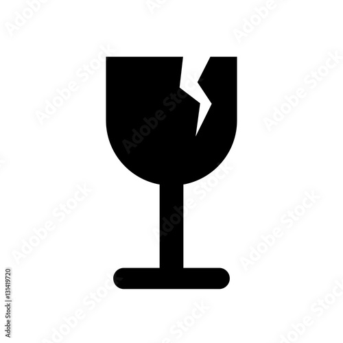 Fragile broken cup symbol icon vector illustration graphic design - Buy ...
