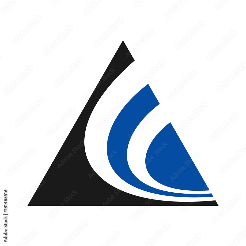 triangle as symbol of letter A and swoosh as symbol of letter C. logo ...