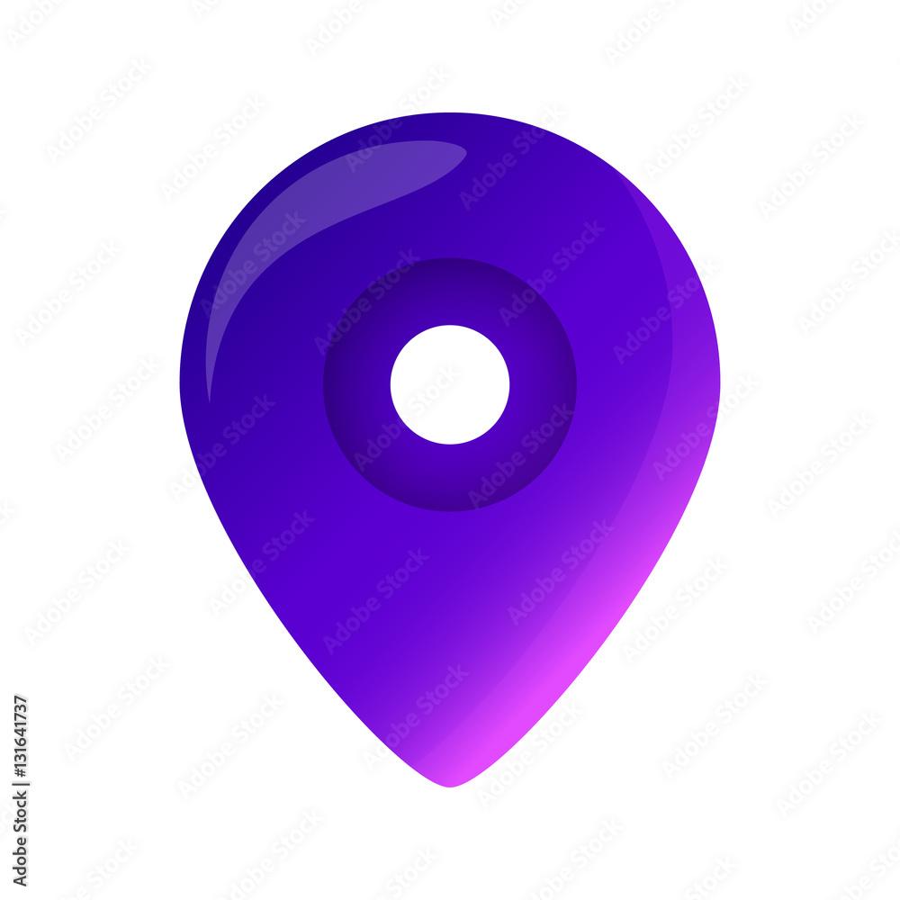 Purple map marker Stock Vector | Adobe Stock