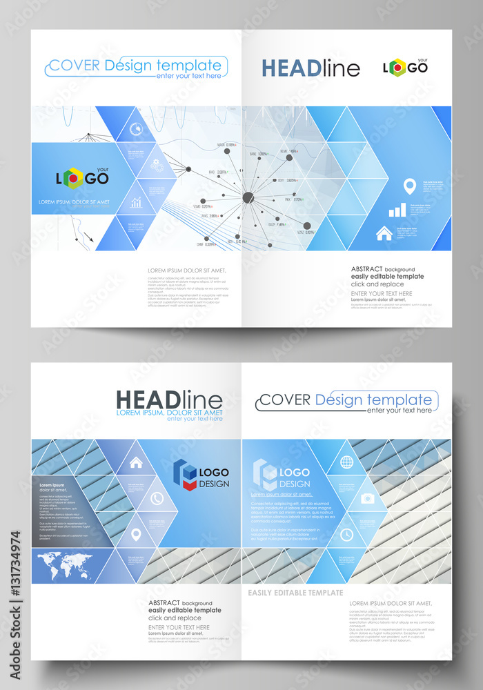 Business templates for bi fold brochure, flyer, report. Cover design ...