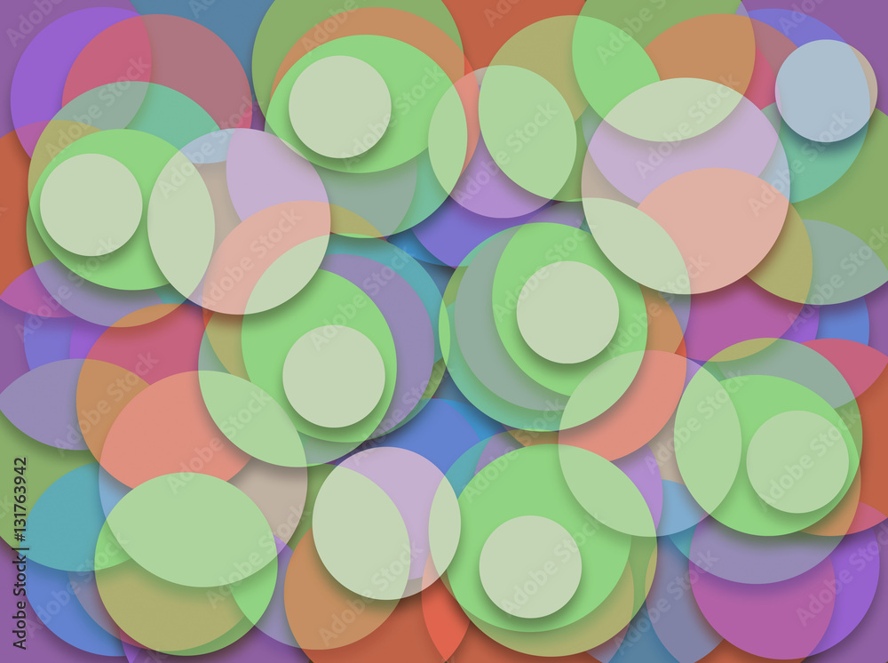 Circles Stacked Three Dimensional Stock Illustration | Adobe Stock