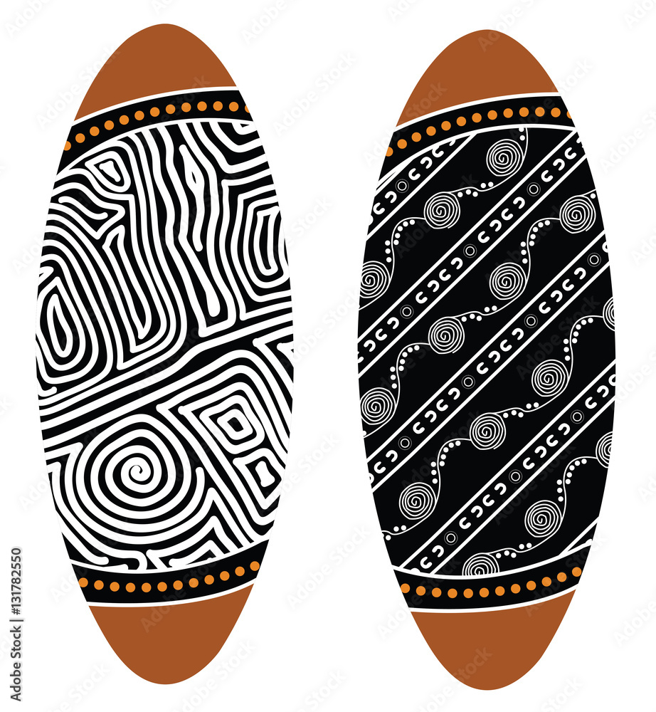 Aboriginal shield (Vector art). Illustration based on aboriginal style ...