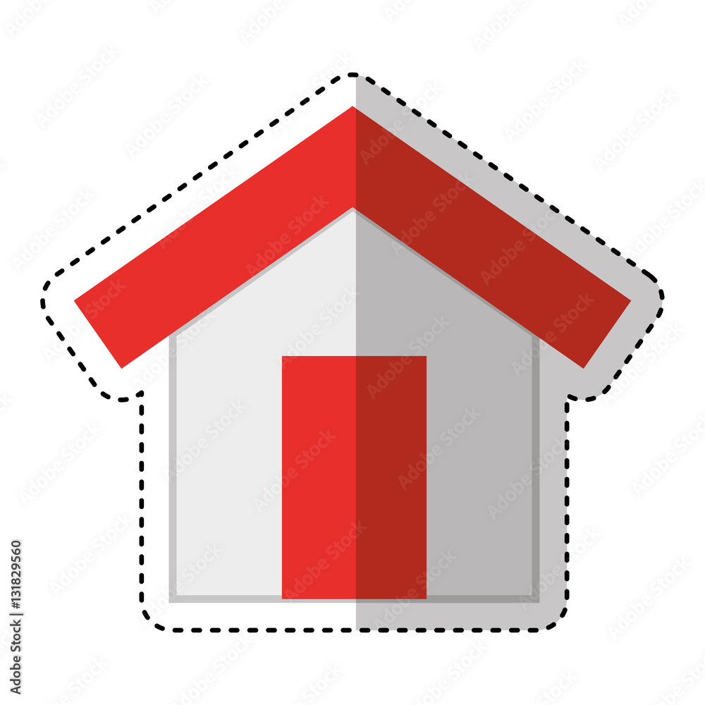 Stock-Vektorgrafik „house exterior isolated icon vector illustration ...