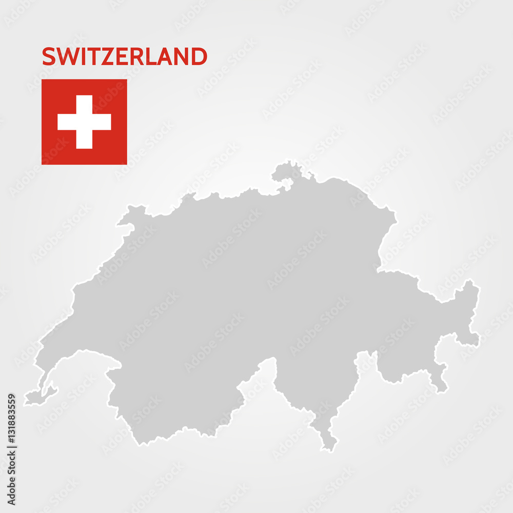 Drapeau et carte suisse Stock Vector | Adobe Stock