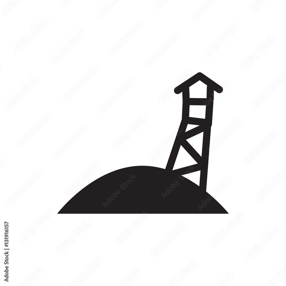 observation military tower icon illustration Stock Vector | Adobe Stock