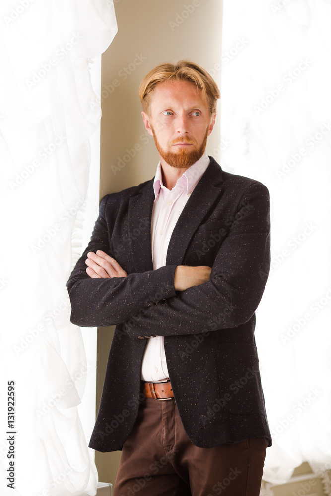 Stock-Foto „Portrait of handsome confident rich man in expensive ...