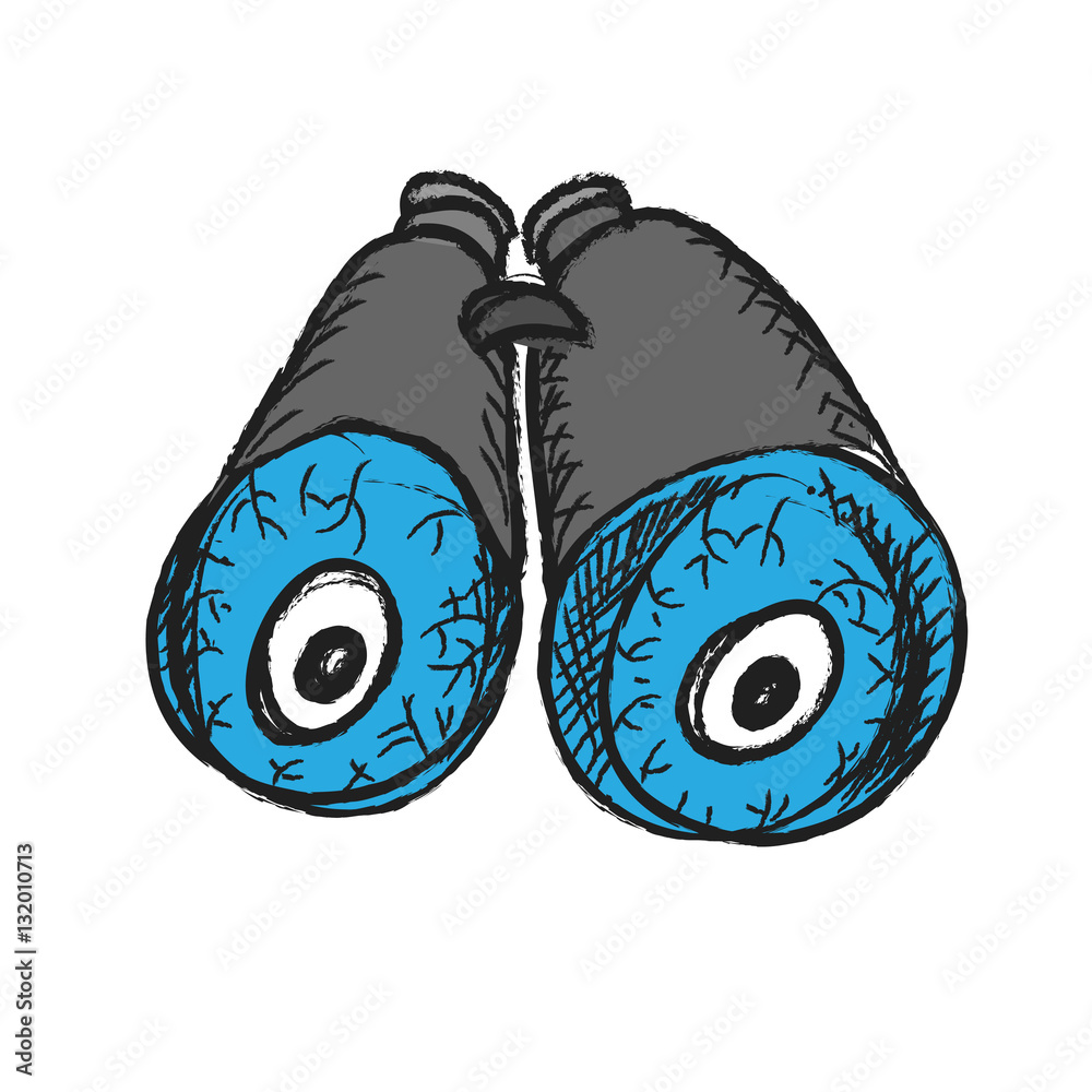 binocular color doodle Stock Illustration | Adobe Stock