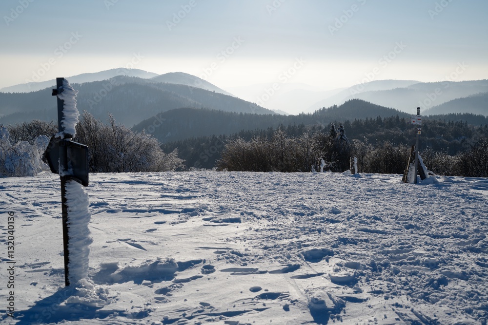 Station de ski du Ballon d'Alsace neige Stock Photo | Adobe Stock