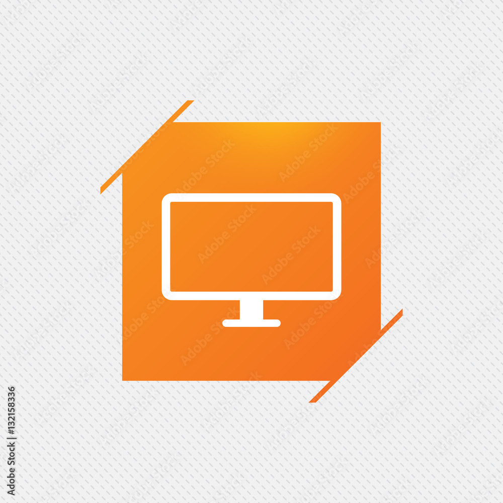 Computer widescreen monitor sign icon. Stock Vector | Adobe Stock