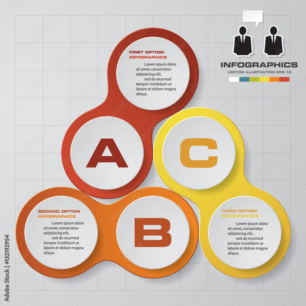 Simple&Editable 3 Steps chart diagrams template/graphic or website ...