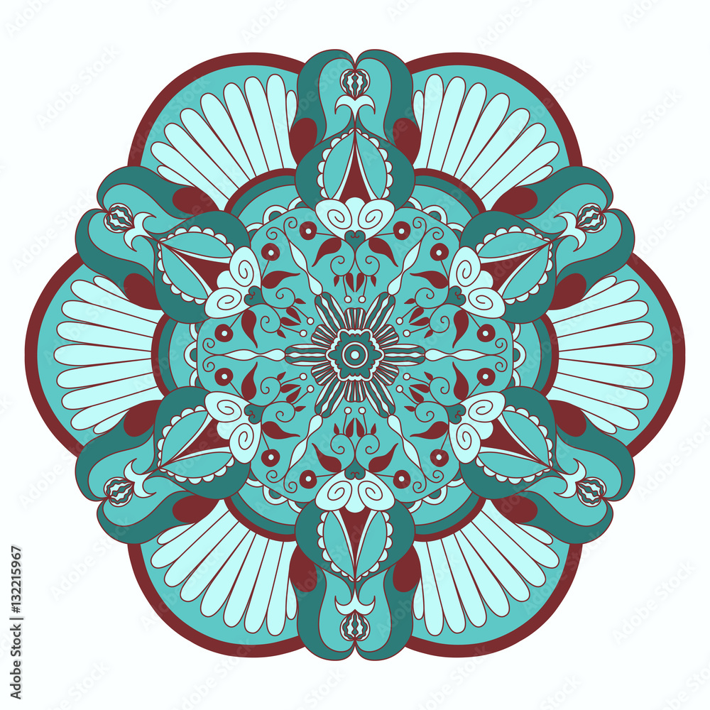 Flower mandalas vector illustration Stock Vector | Adobe Stock