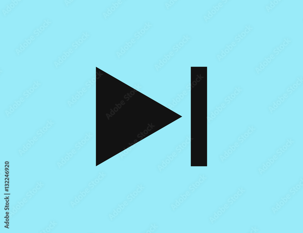 Vector black flat forward icon Stock Vector | Adobe Stock