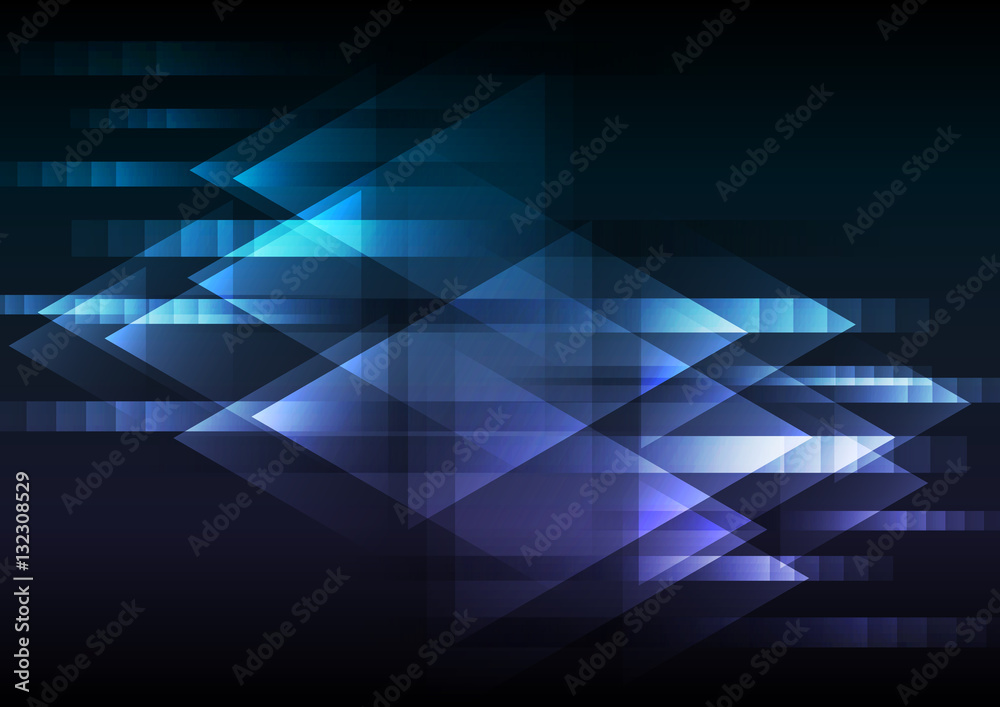 blue abstract overlap background, motion technology geomatric layer ...