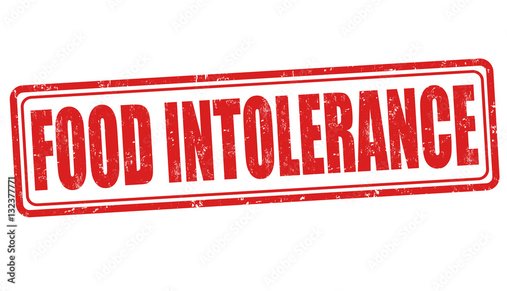 Food intolerance sign or stamp Stock Vector | Adobe Stock