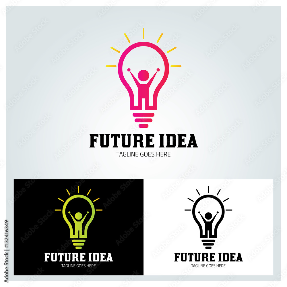 Vector de Stock Future idea logo design template ,Bright future logo design concept ,Vector ...