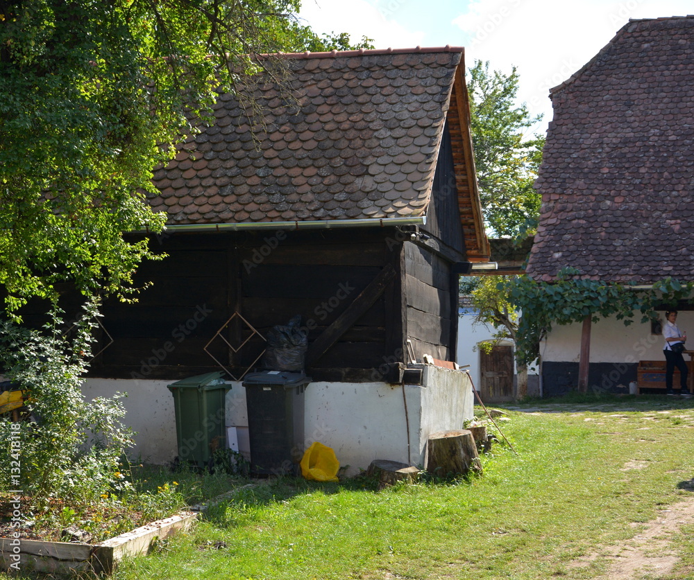 Typical house in the village Viscri, known for his fortified church. It ...