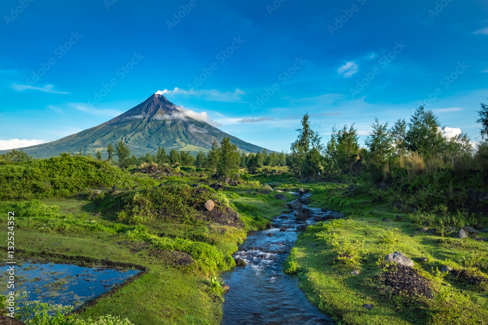 Mayon Volcano in Legazpi, Philippine Stock Photo | Adobe Stock