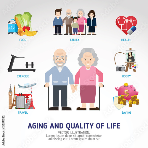 Quality of life in older ages. Senior man and woman activities. Senior ...