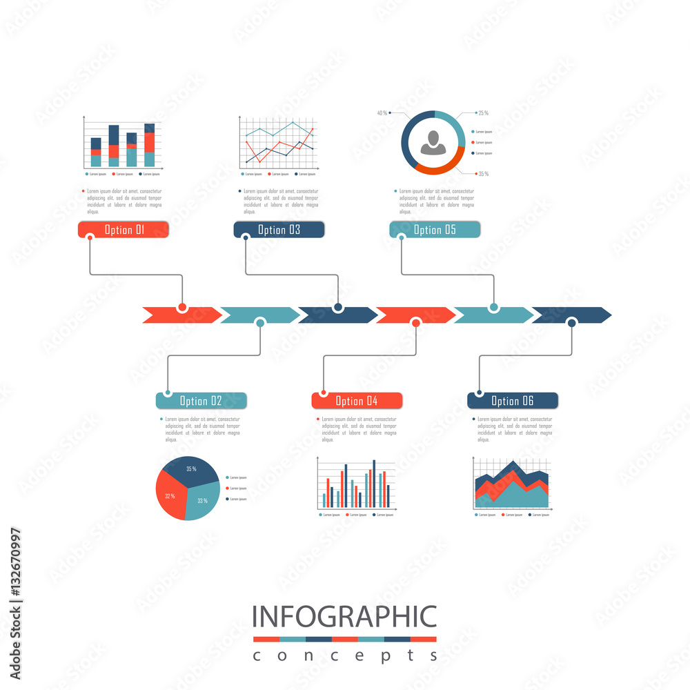 Infographic timeline template can be used for chart, diagram, web ...