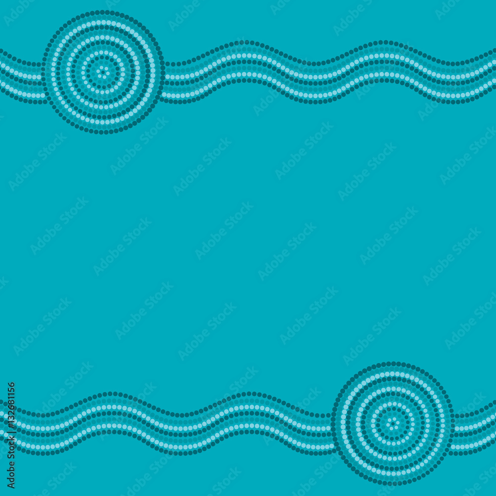 Australian Aboriginal art background in vector format. Stock Vector ...