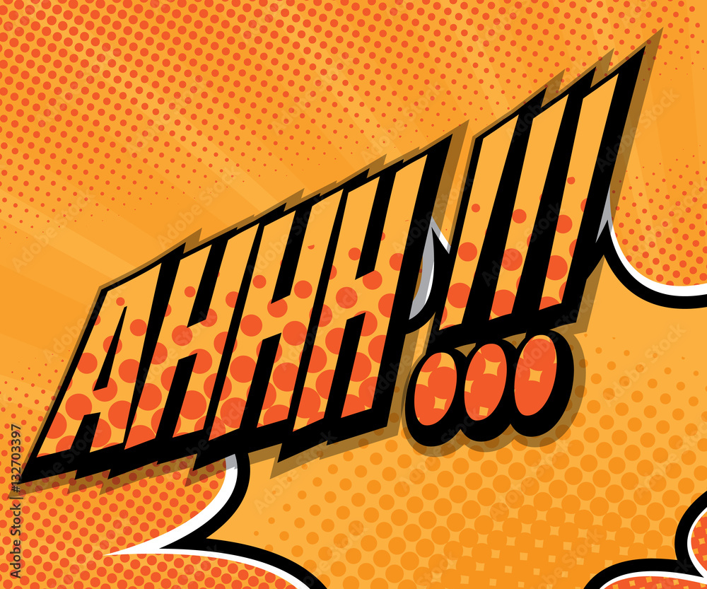 Vector de Stock Abstract AHH Pop Art, Comic Book Background | Adobe Stock