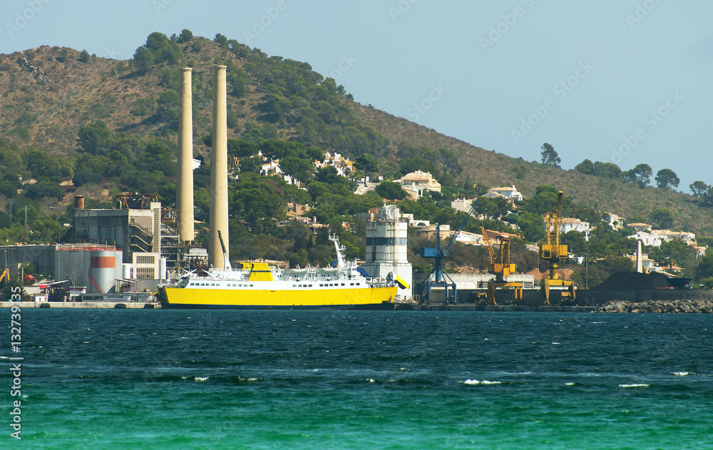 Foto de Stock Small sea port in the Balearic Islands. | Adobe Stock