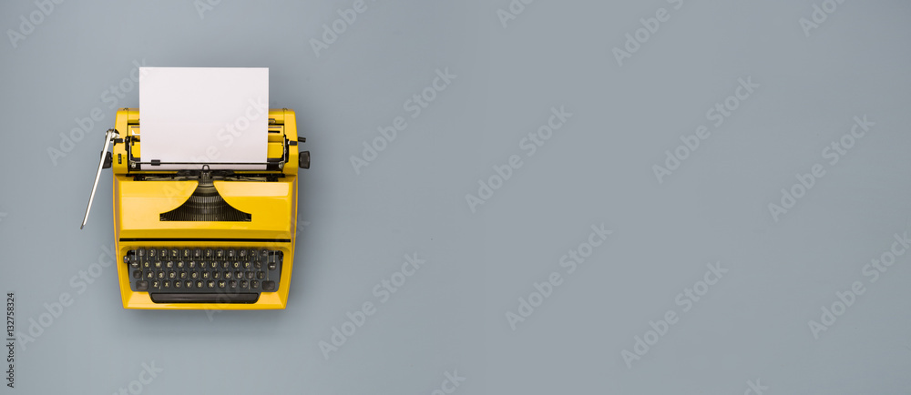 Retro typewriter header Stock Photo | Adobe Stock