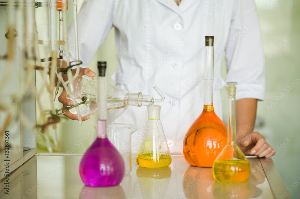 chemical laboratory. analysis. titration Stock Photo | Adobe Stock