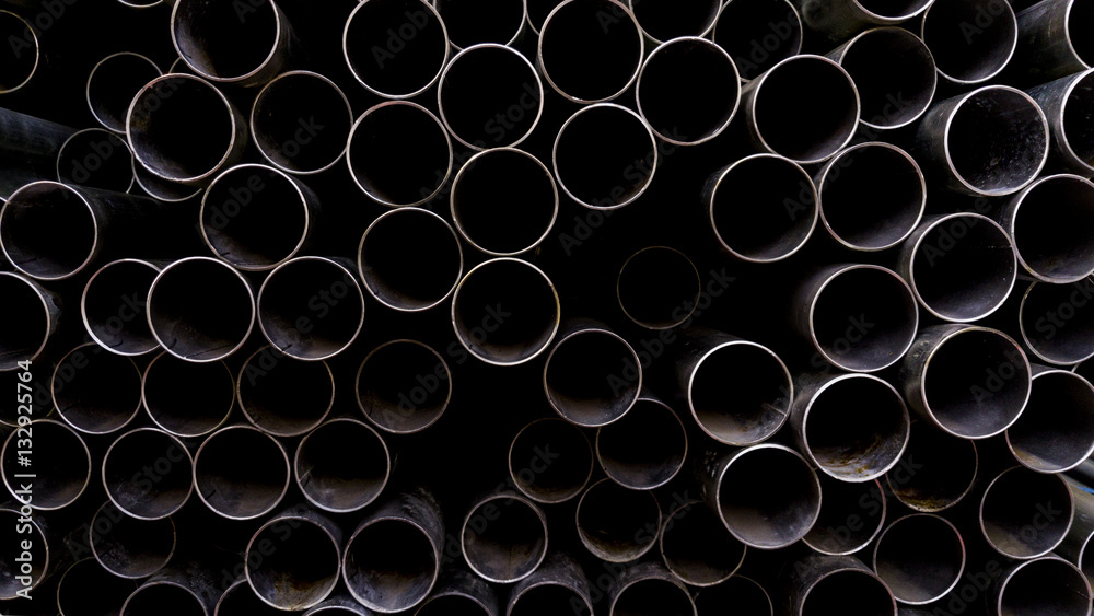 Stock-Foto „Steel pipes background & texture“ | Adobe Stock