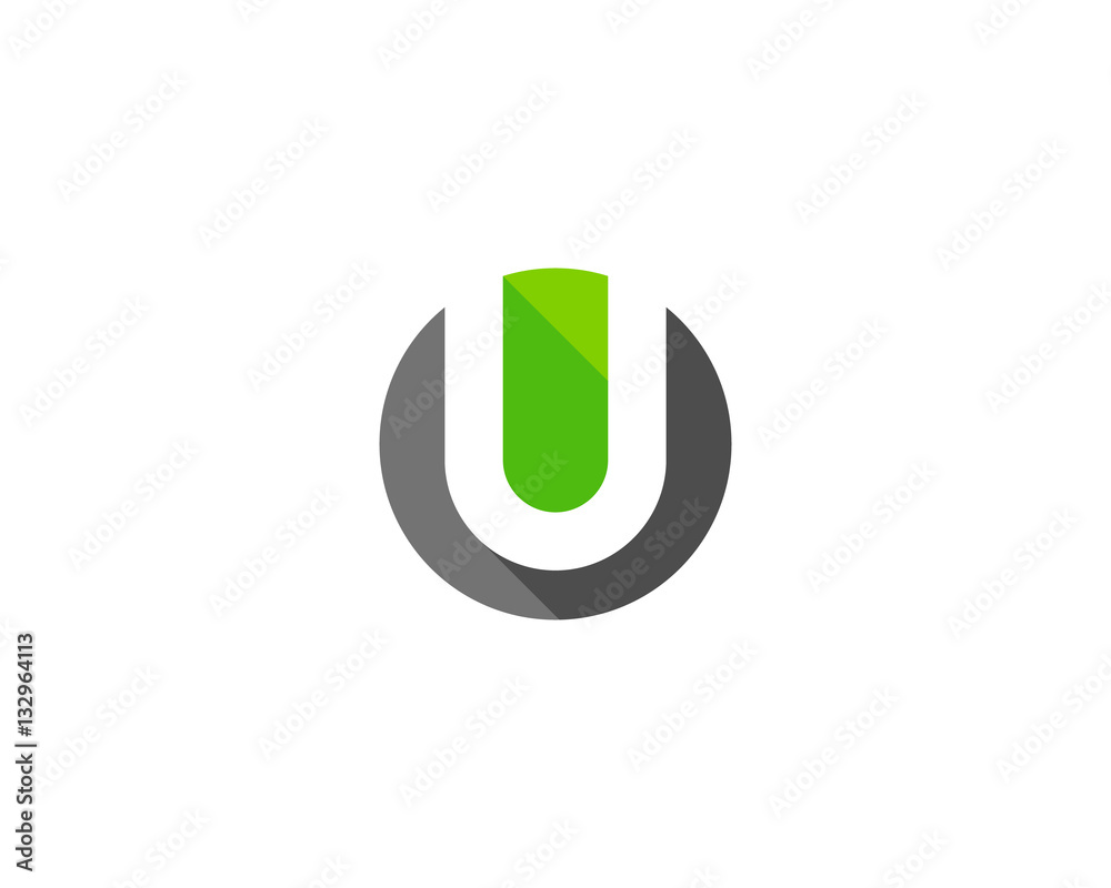 Initial Letter U Circle Logo Design Element Stock Vector | Adobe Stock