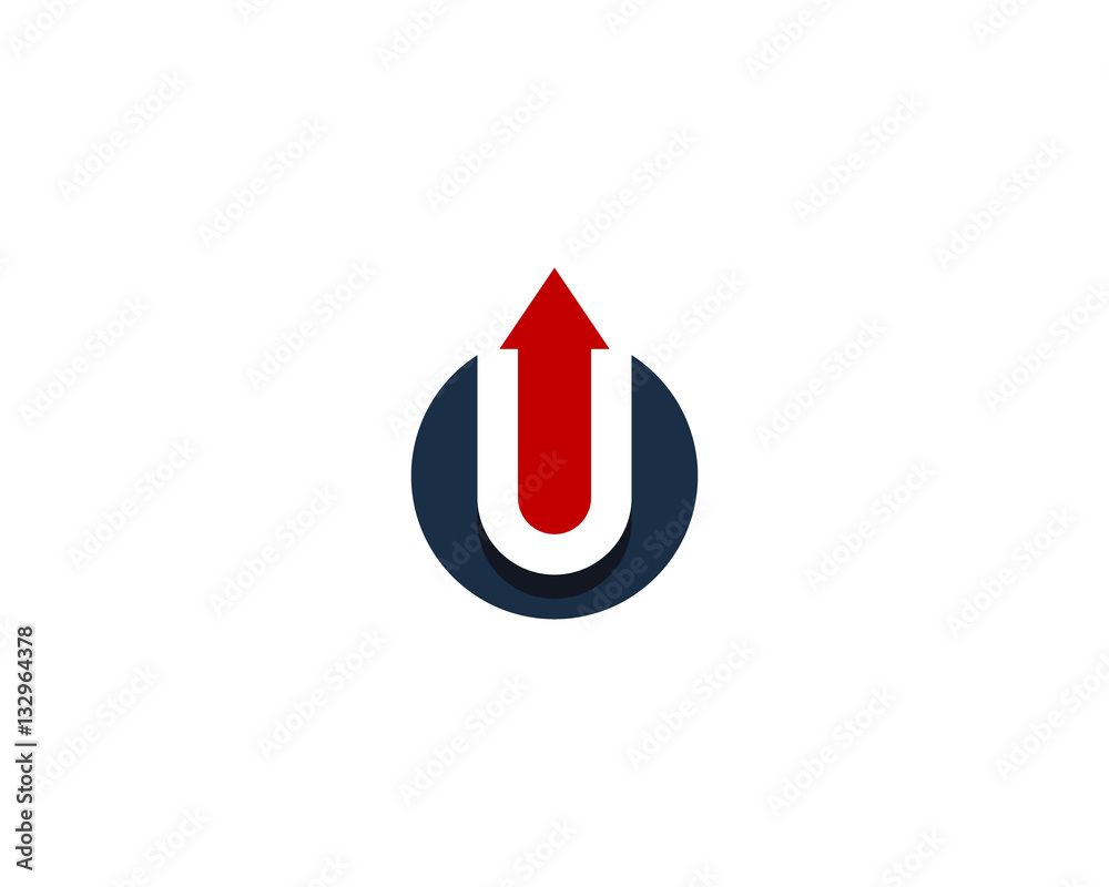 Initial Letter U Up Arrow Logo Design Element Stock Vector | Adobe Stock