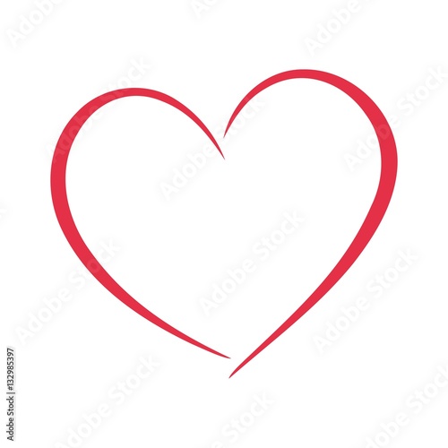 Herz Umriss Stock Vector | Adobe Stock