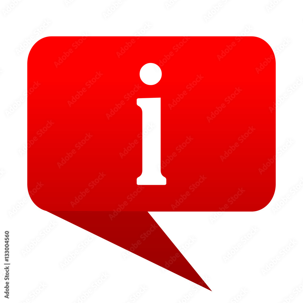 information bubble red icon Stock Illustration | Adobe Stock