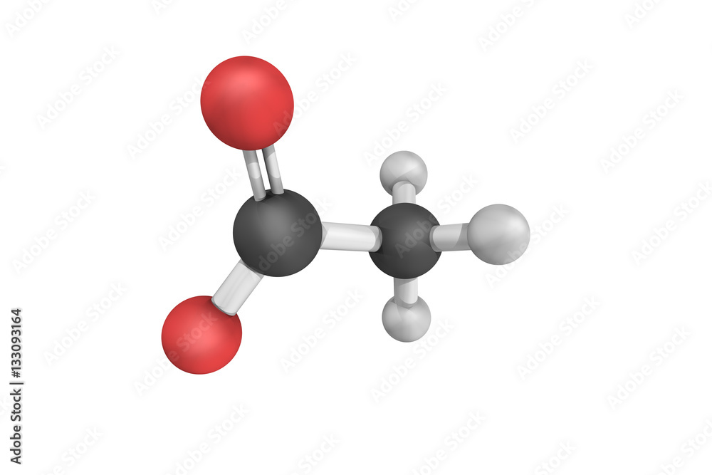 3d structure of Acetate, a salt formed by the combination of ace Stock ...