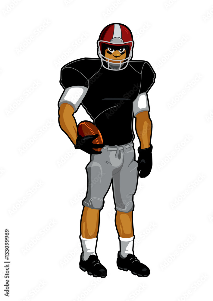 Stock-Vektorgrafik „Vector illustration of Cartoon american football ...